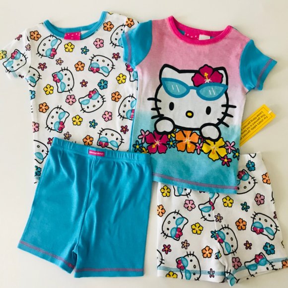 Hello Kitty | Pajamas | Hello Kitty Toddler Girl 4piece Pajama Set ...